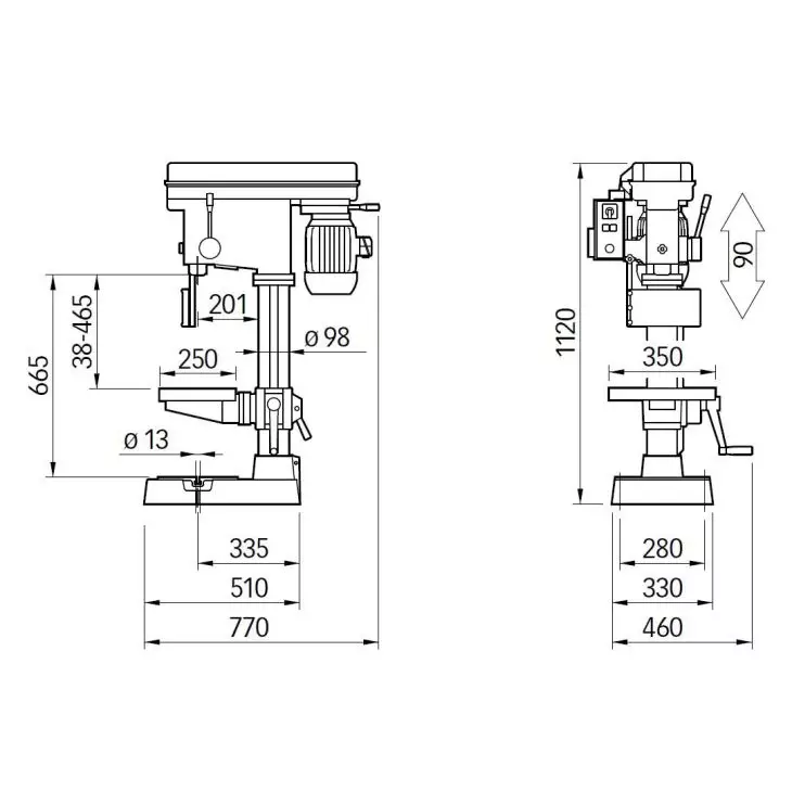 Elmag Highspeed Bench Drill 22 mm – Electronic speed control, spindle ...