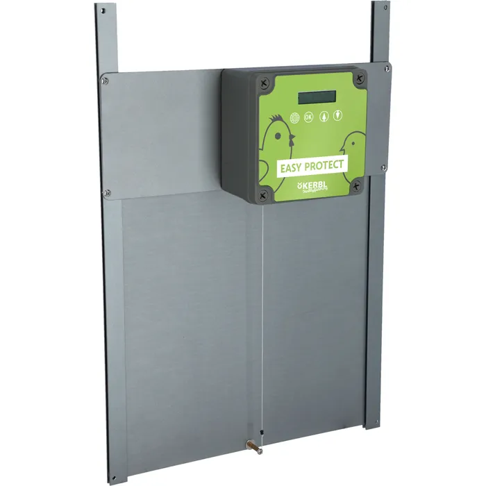 Automatische Hühnertür EasyProtect Komplettset Grau – Elektrisch mit ...