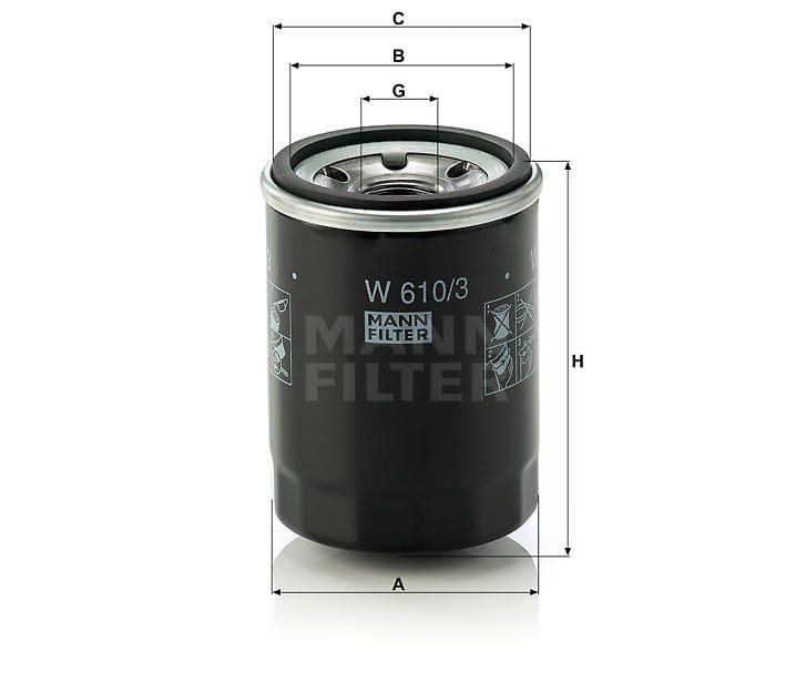 Mann Filter W 610/3 SpinOn Replacement Filter