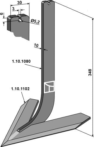 Stiel mit Schar 200mm online kaufen bei Brander