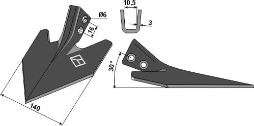 Hackschar DIN 11112 - 140mm online kaufen bei Brander