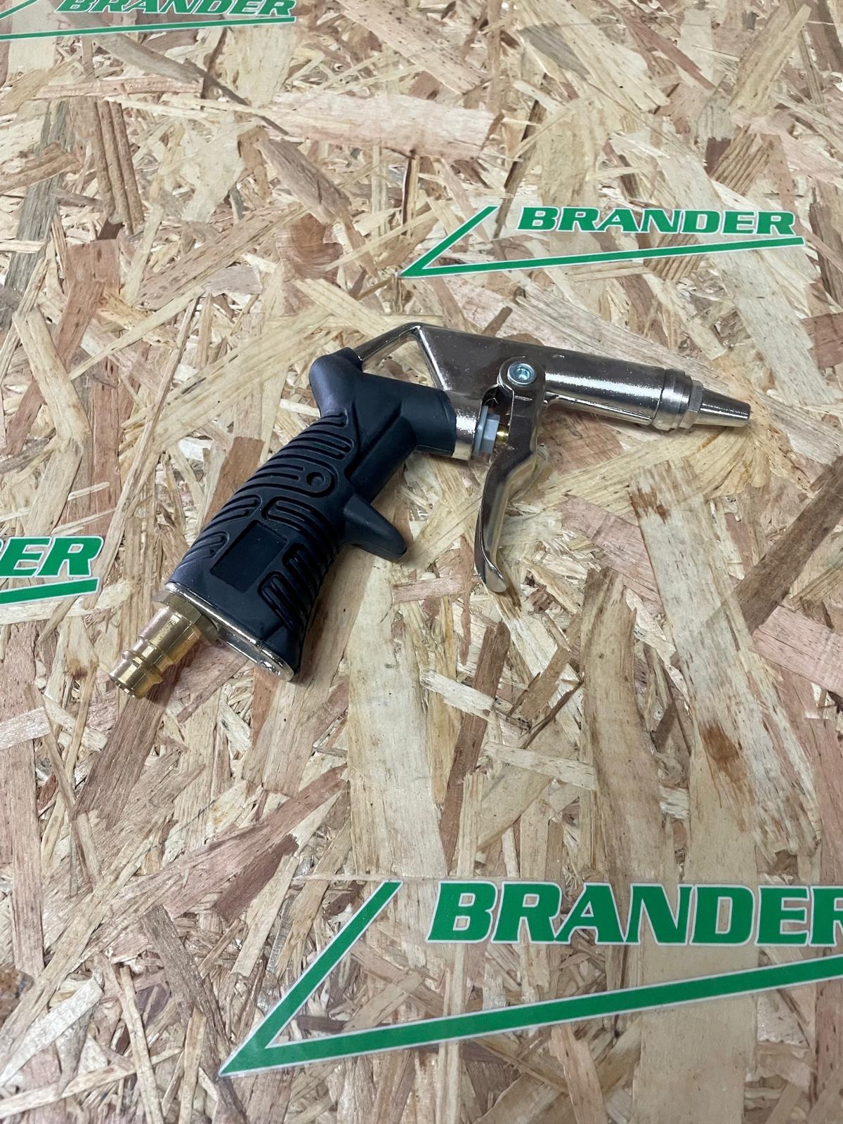 Air blow gun with short nozzle
